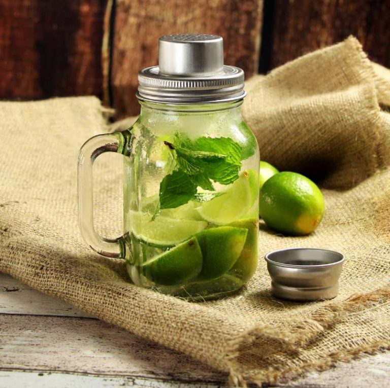 Mason Drinking Jar Cocktail Shaker 20oz - Pack of 4 - Bar Equipment ...